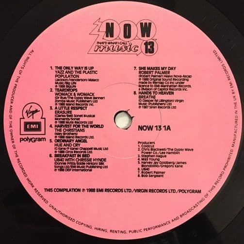 Now That s What I Call Music 13 Vinyl Record LP EMI 1988